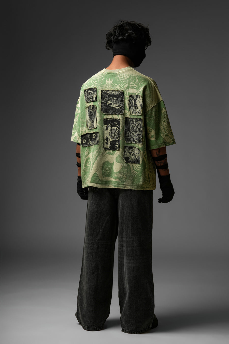 Elements Of Horror Heavy Patchworked Washed Tshirt – Sagacity