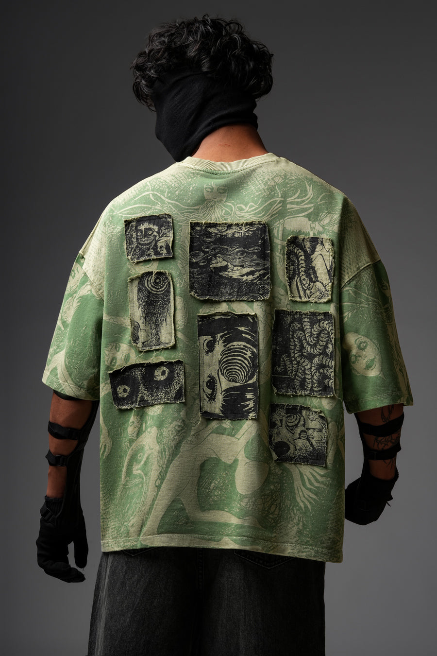 Elements Of Horror Heavy Patchworked Washed Tshirt – Sagacity