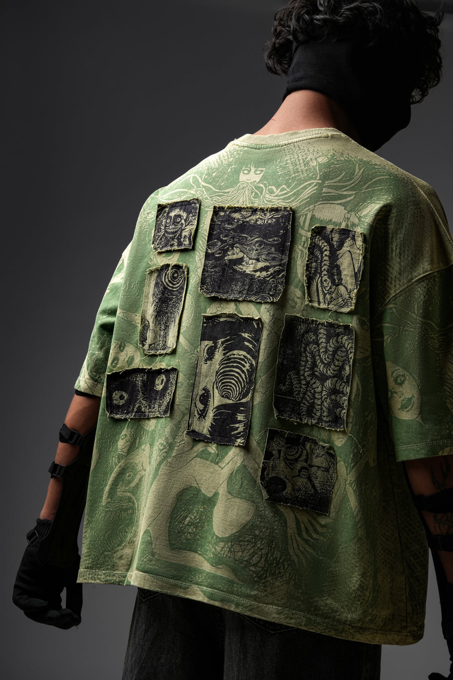 Elements Of Horror Heavy Patchworked Washed Tshirt – Sagacity