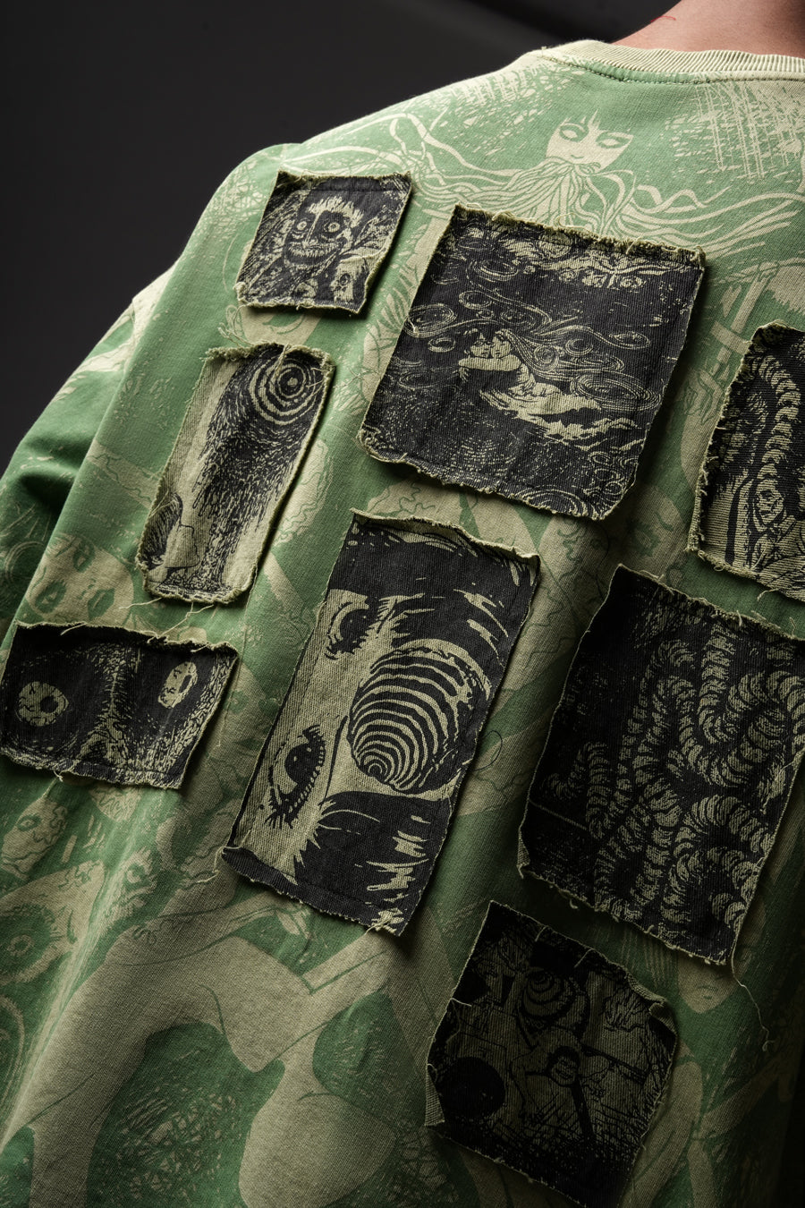 Elements Of Horror Heavy Patchworked Washed Tshirt – Sagacity